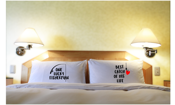 Fishing Couple PillowCases Gift for Fisherman and Wife Set – Matchizz