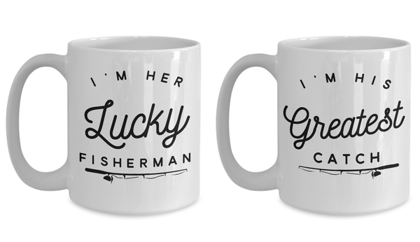 Fisherman Gift Idea Couples Fishing Coffee Mug Set – Matchizz