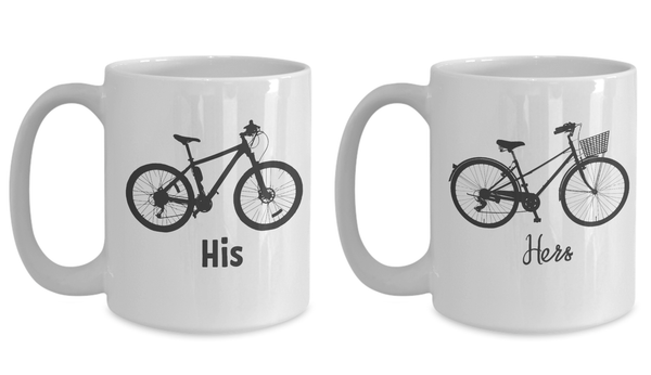 His and Hers Bike Matching Couple Bicycle Mugs – Matchizz